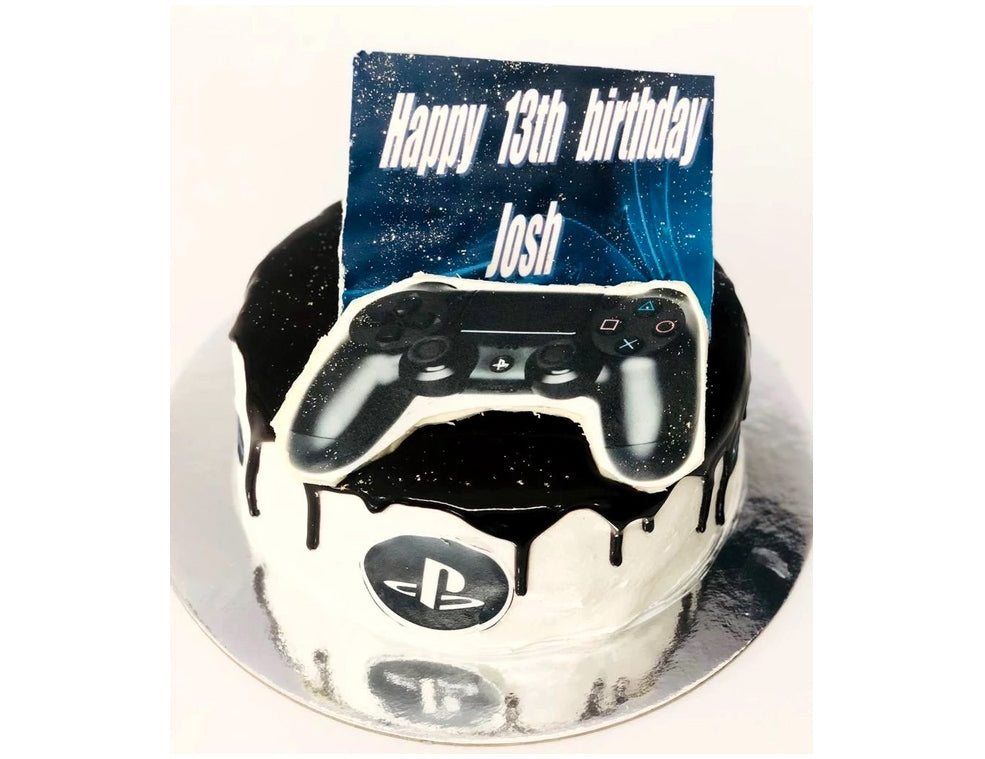 Custom Playstation Birthday Cake – 4meglutenfree