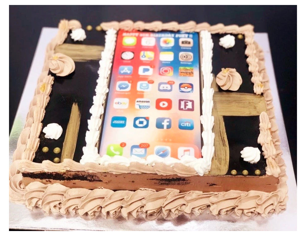 Custom Mobile Phone Birthday Cake – 4meglutenfree